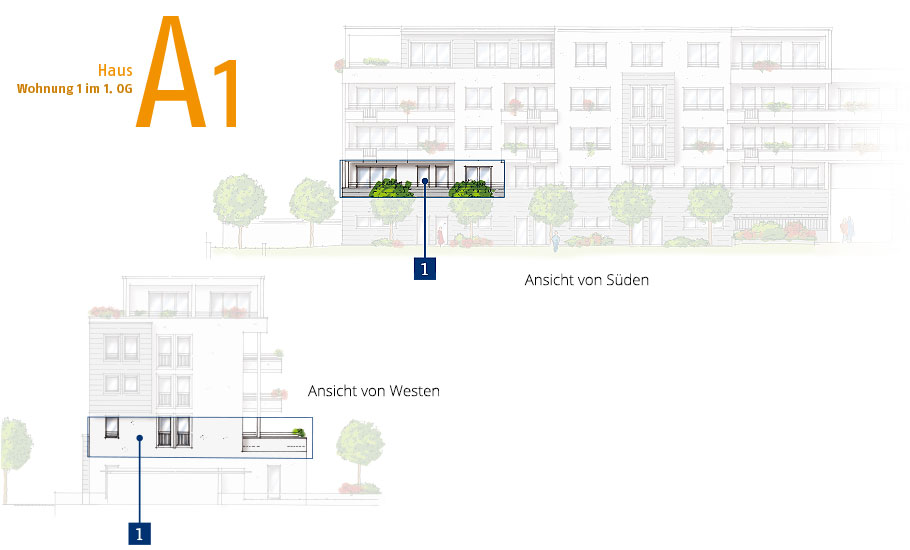 Haus A1 - Wohnung 1 - HürnerHöfe, Ansbach | Beil Baugesellschaft